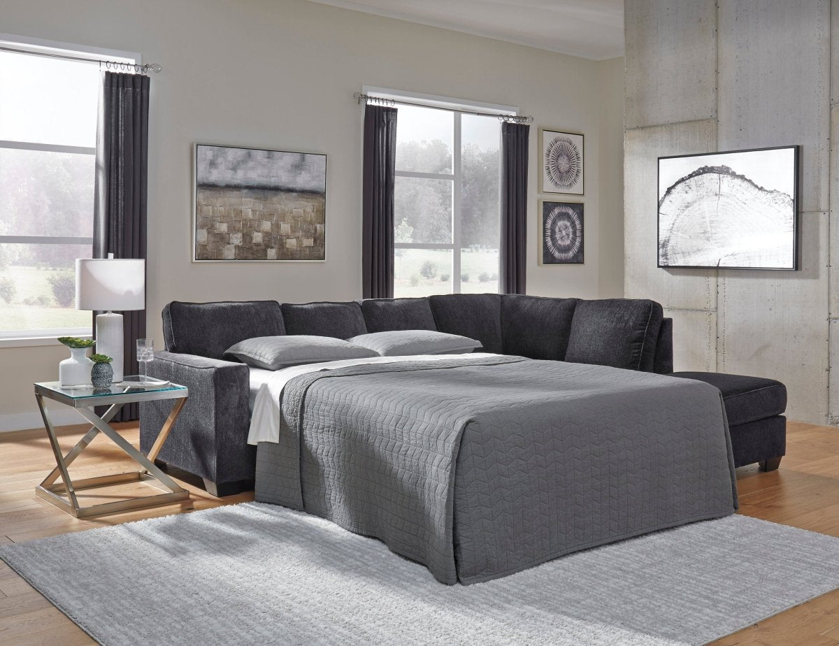 Altari Slate Full Sleeper Sectional w/ RAF Chaise – WCC Furniture ...
