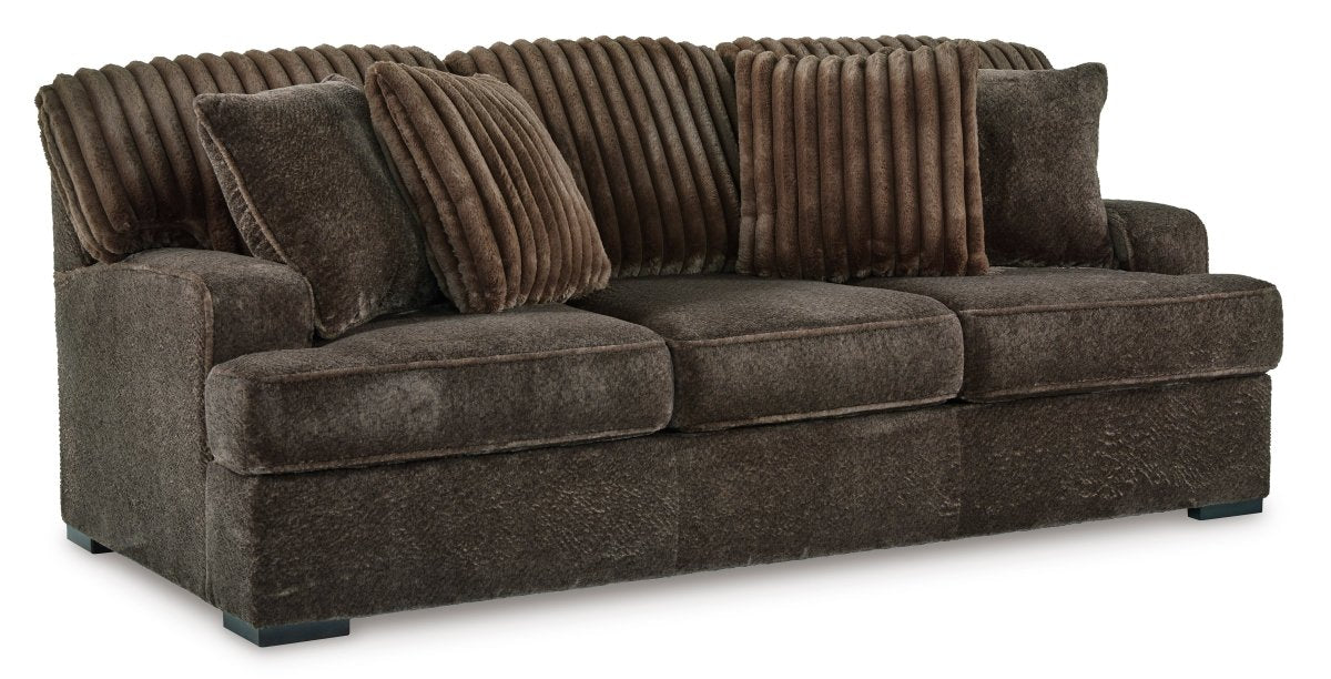Aylesworth Chocolate Sofa – WCC Furniture & Mattress Center