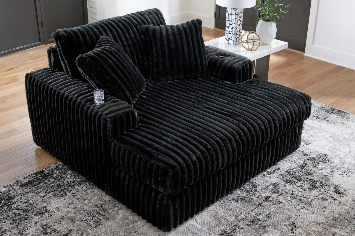 Midnight Madness Onyx Oversized Chaise Chair – WCC Furniture & Mattress ...