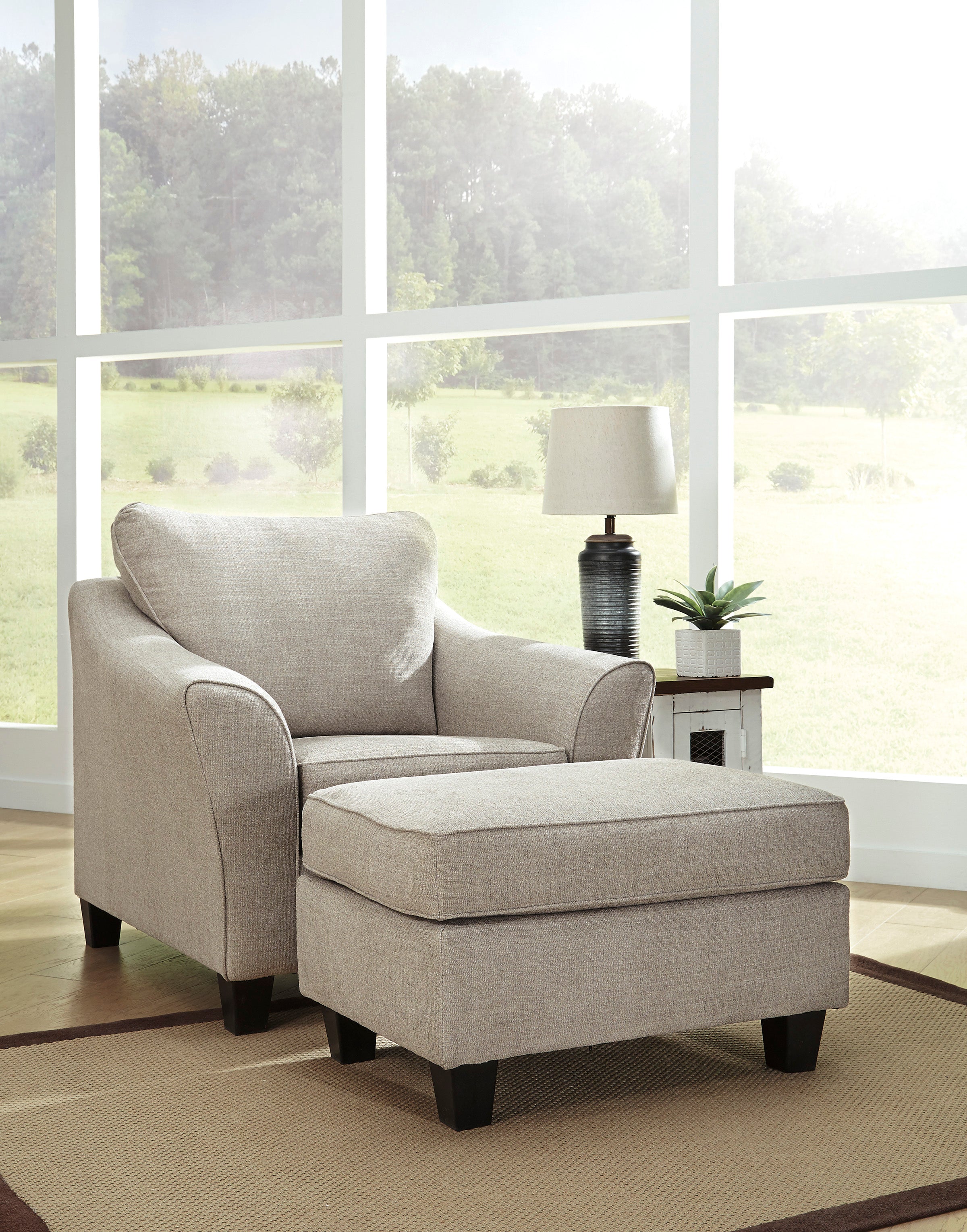 Abney Driftwood Chair w/ Ottoman – WCC Furniture & Mattress Center